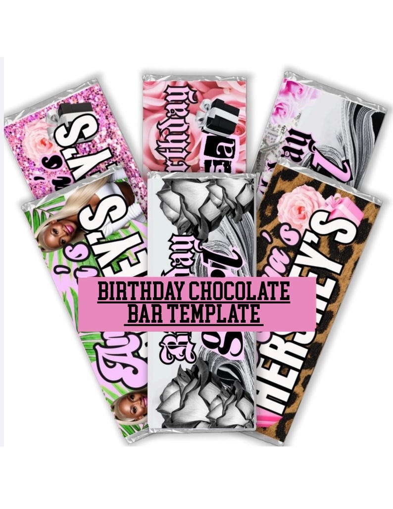 Birthday Chocolate Bar Template|chocolate Template|candy Bar Template ...