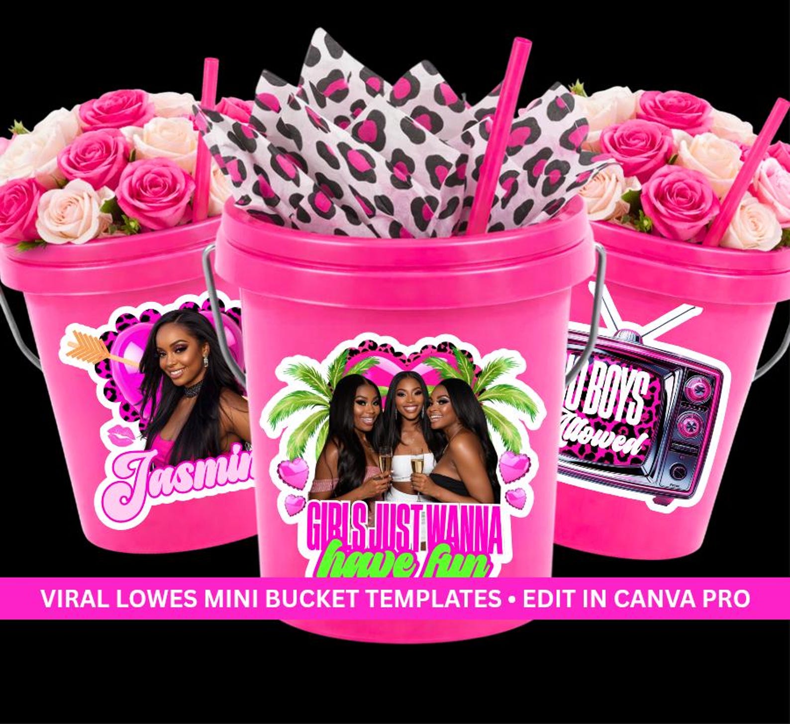 Viral Lowes Mini Bucket Template | Canva Pro Editable | Custom Gift ...