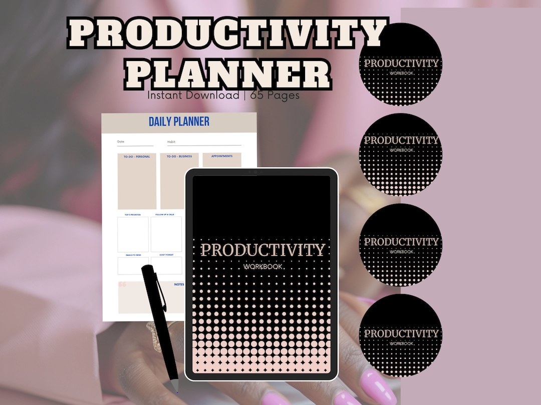 Canva Productivity Planner Template|productivity Planner|habit Tracker ...