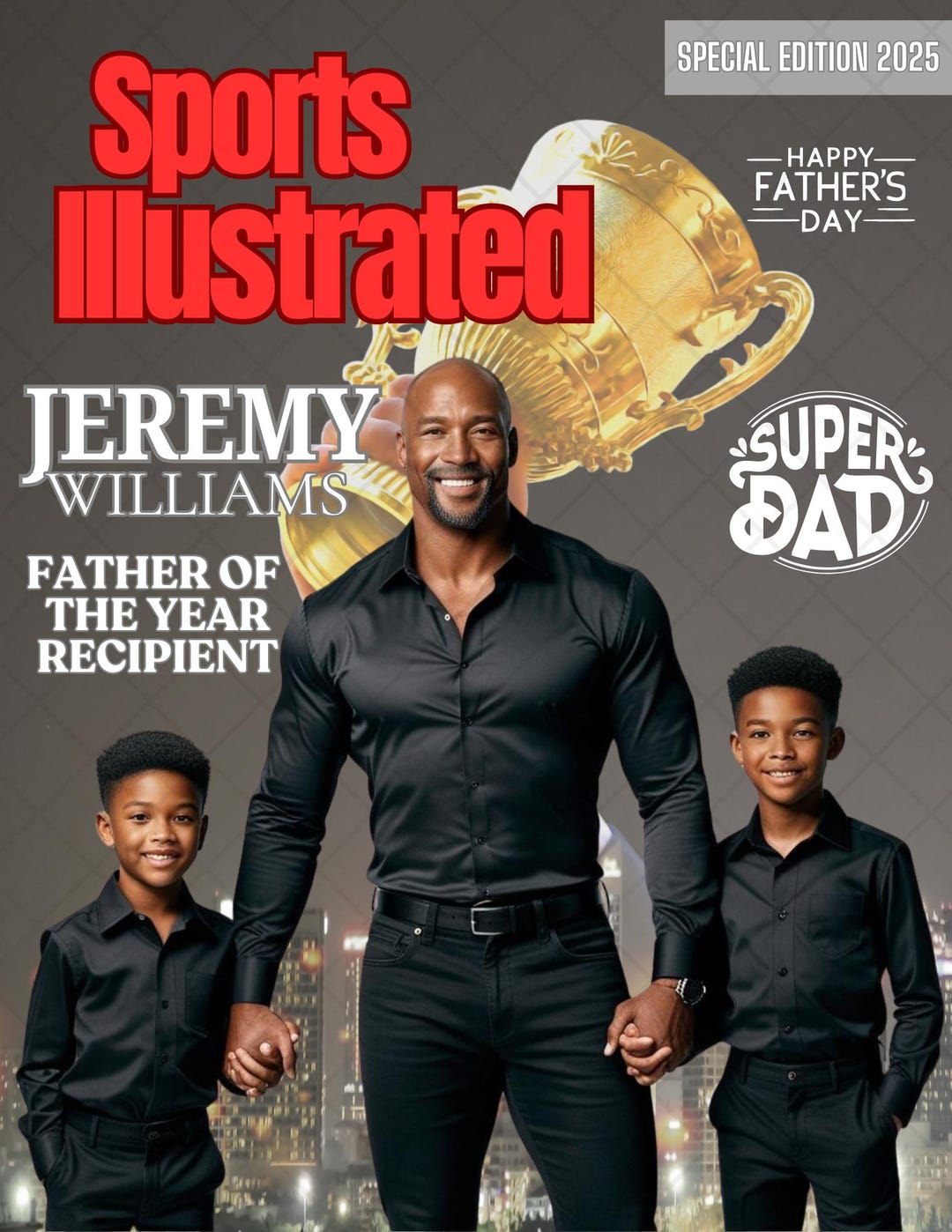 Father's Day Magazine Canva Template|canva Frame Template|dad Canva ...