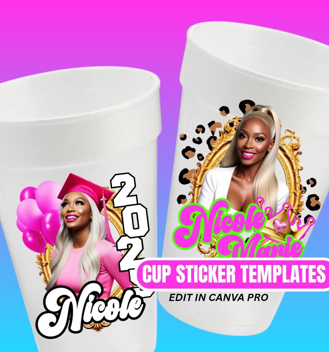 20 Sticker Design Template|sticker Design|canva Template|birthday Party ...