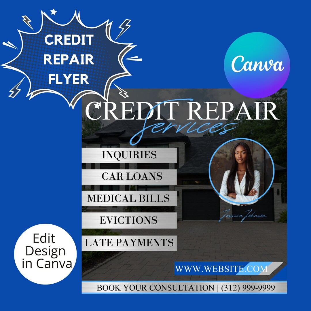Credit Repair Flyer| Flyer| Canva Flyer Template| Credit Repair|canva ...