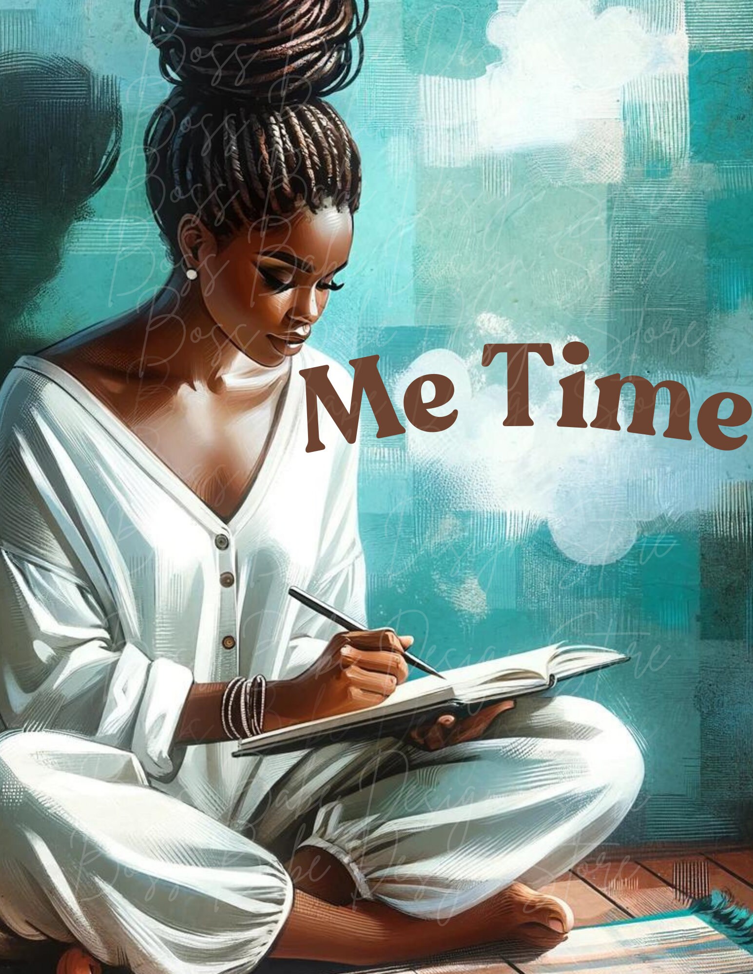 1 Me Time Journal Cover PNG Design| Printable Planner Cover| Notebook ...