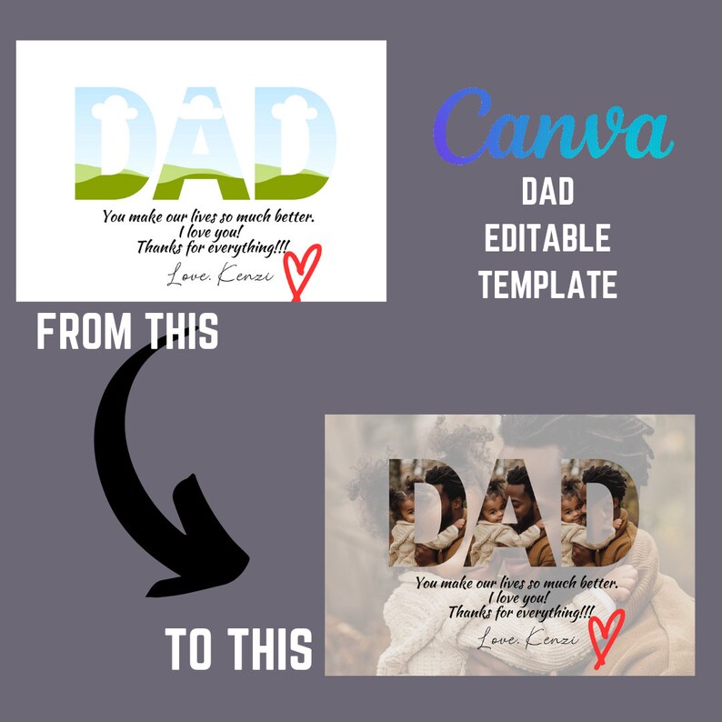 Father's Day dad Canva Frame Template Canva Frame Template Dad Canva ...