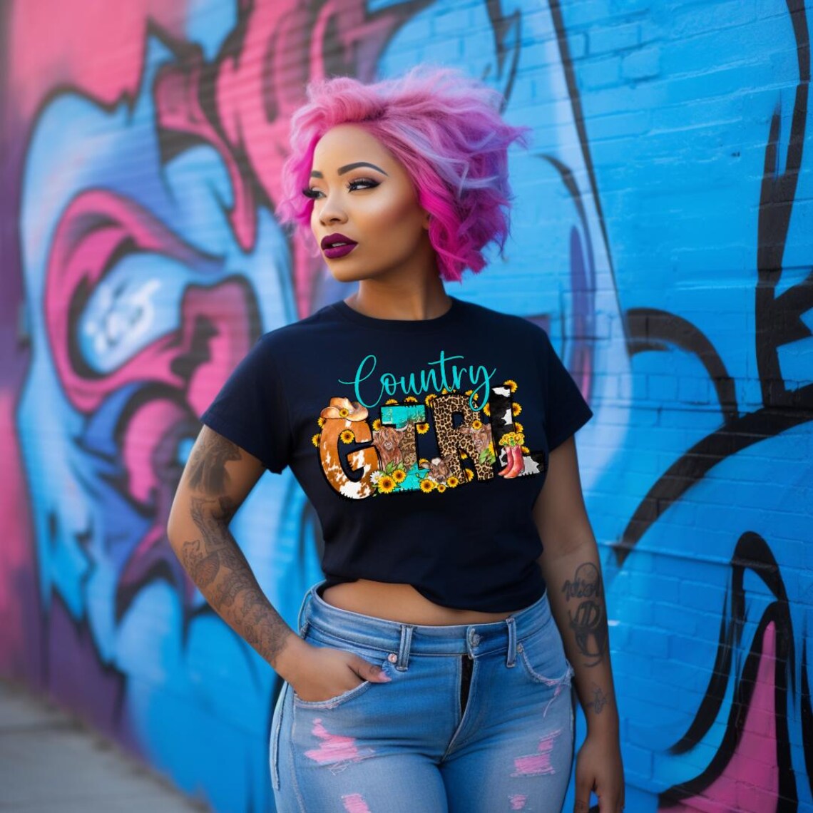 Country Girl Png|sublimation Design|western Png|retro Png|t-shirt ...