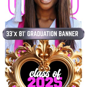 Graduation Banner Template 33'x81'|editable Canva Party Banner|class of ...