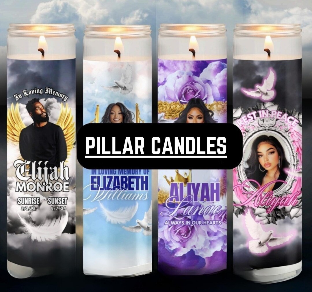 4 Editable Memorial Candle Label Templates|candle Label Design for ...