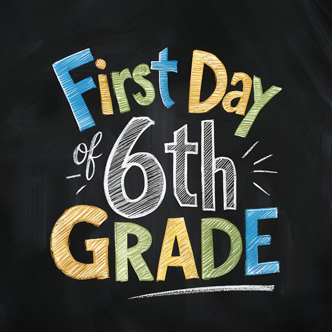 1st Day of 6th Grade Pngback to School Png1st Day of School Pngschool ...