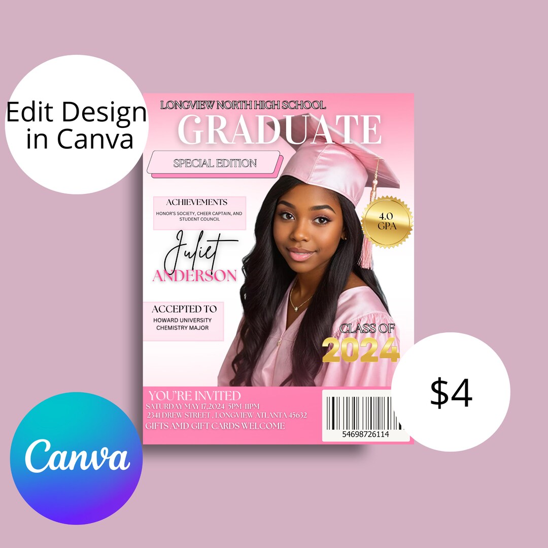 Graduation Party Flyer Graduation Flyer Editable Graduation Invitation ...