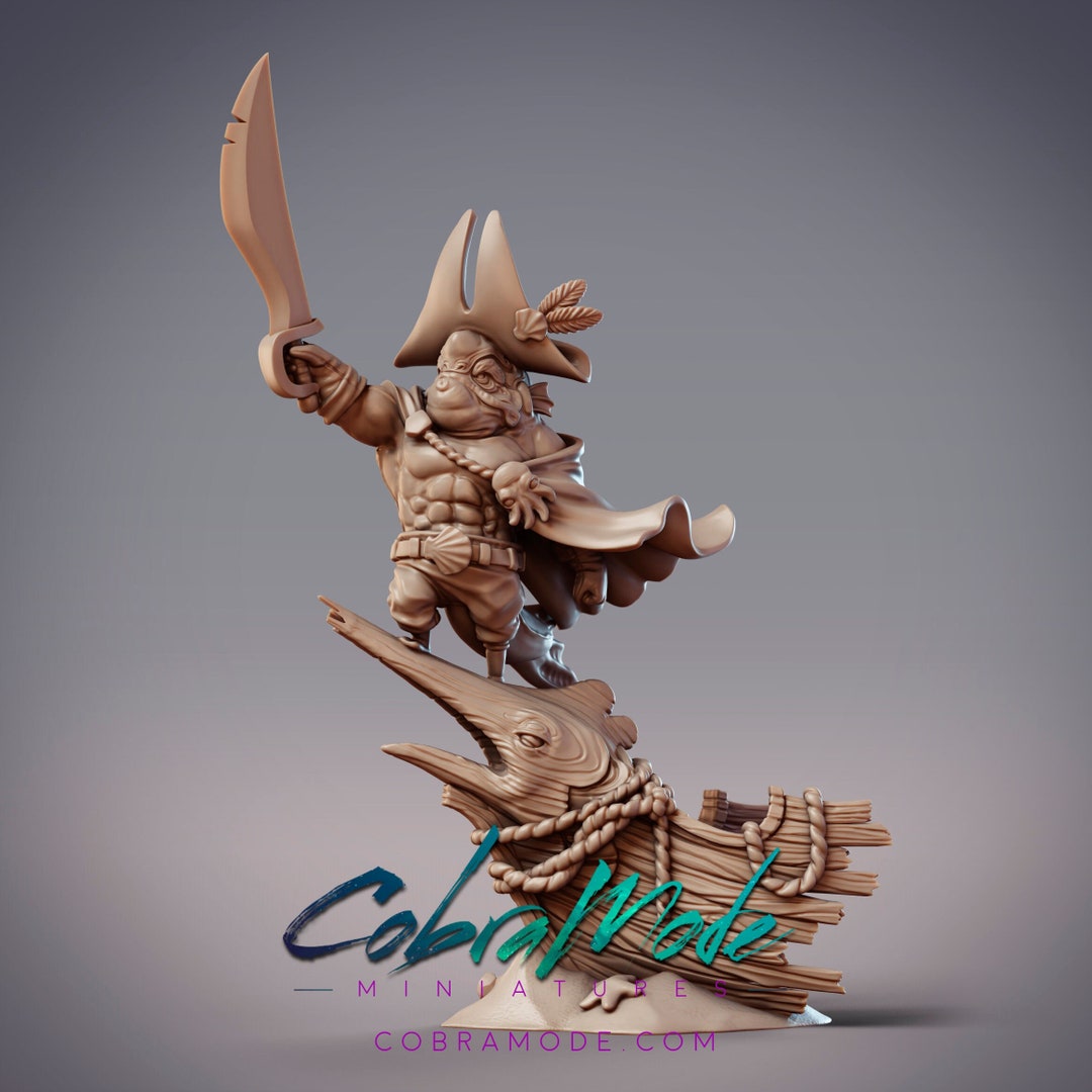 Sommos Jow Pirate Captain Dagon - Cobramode: 3d Printed Model Rpg Npc ...