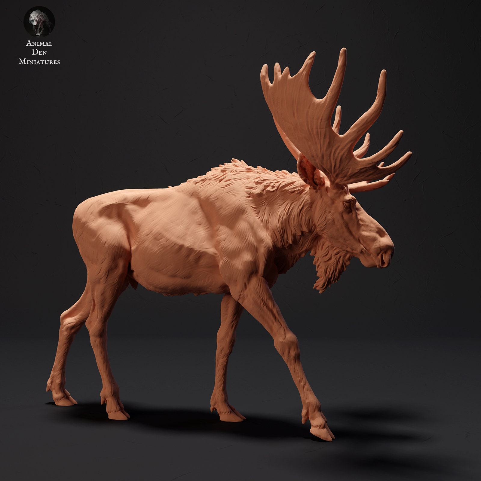 Moose Walking – Animal Den Miniatures: 3d Printed Model Roleplay Rpg ...