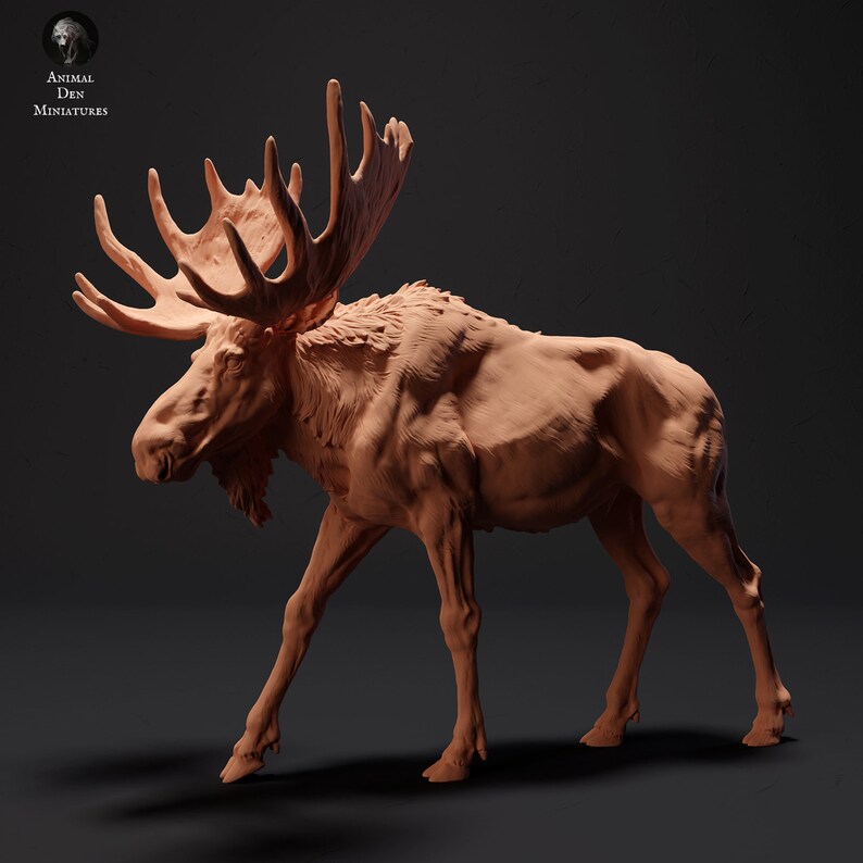 Moose Walking – Animal Den Miniatures: 3d Printed Model Roleplay Rpg ...