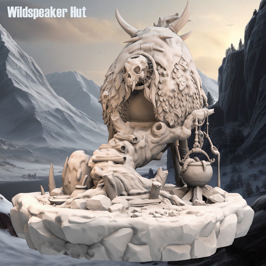 Wildspeaker Hut Frost Tribe Monolith Arts D&D Pathfinder Tabletop ...