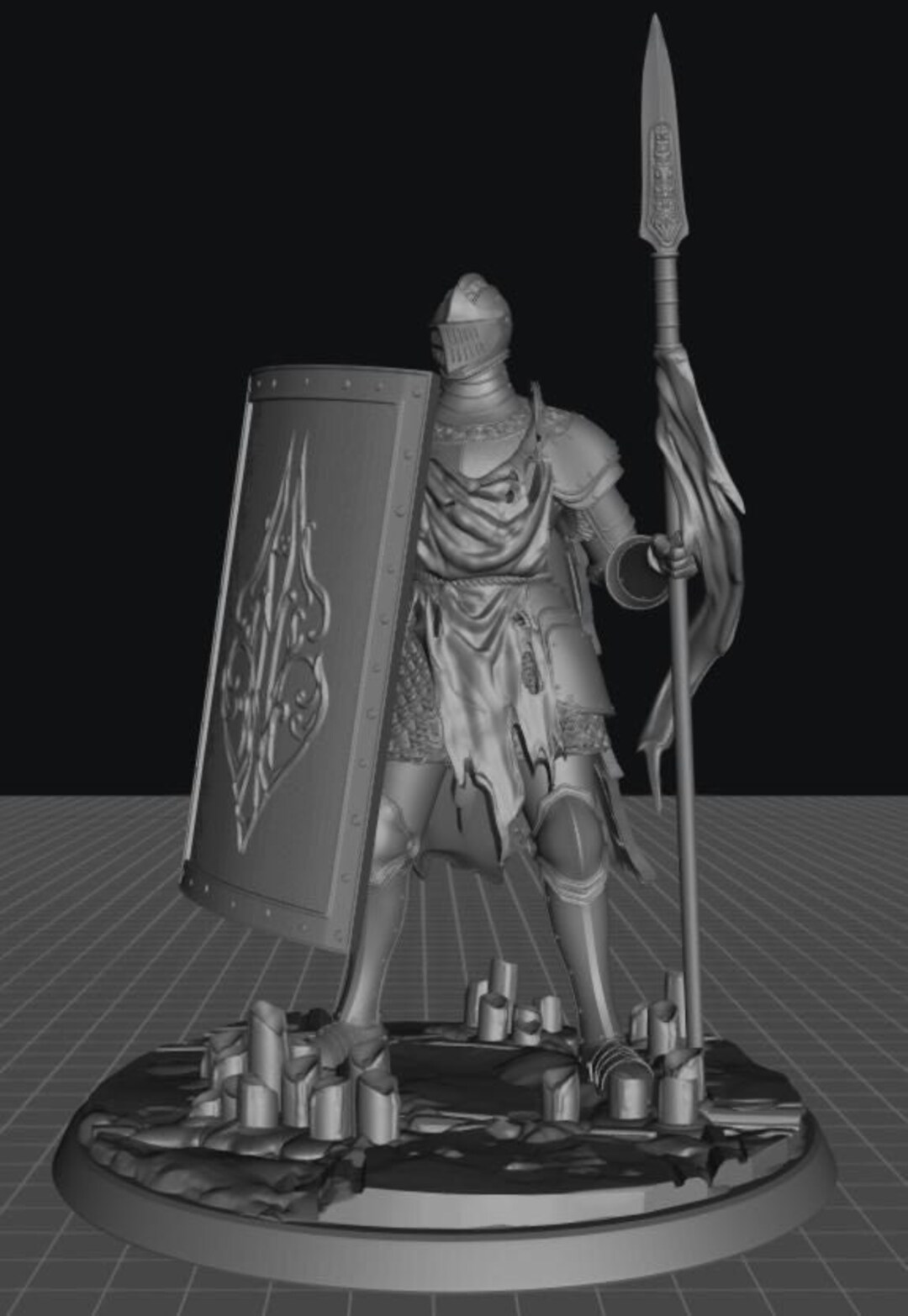 Knight - Redbadger: 3d Printed Model Figurine Statue Display - Etsy