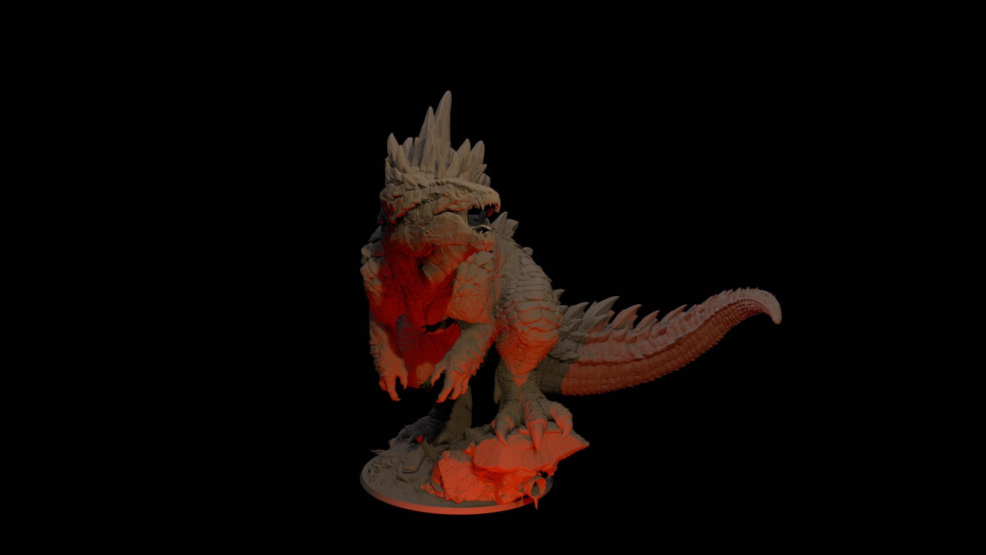 Kaiju King Gojira Giant Lizard Lord of the Print D&D Pathfinder ...