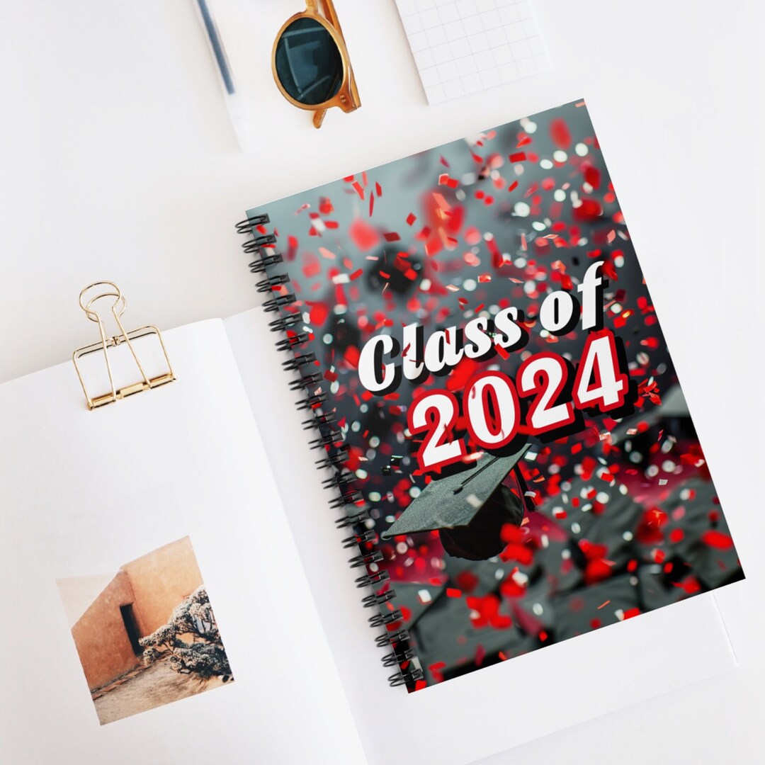 Spiral 6" X 8" Notebook - Graduating Class of 2024 With School Colors ...