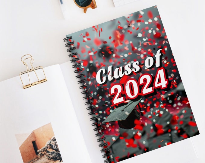 Spiral 6" X 8" Notebook - Graduating Class of 2024 With School Colors ...