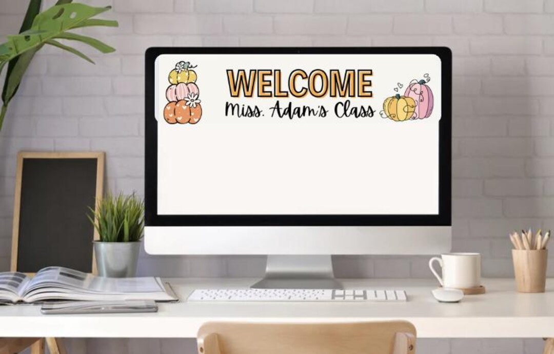 Fall Name Google Classroom Banner - Etsy