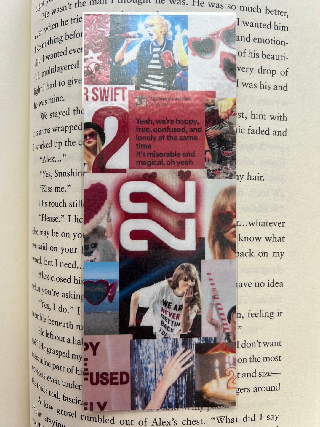 Taylor Swifts 22 Red Album Aesthetic Bookmark - Etsy