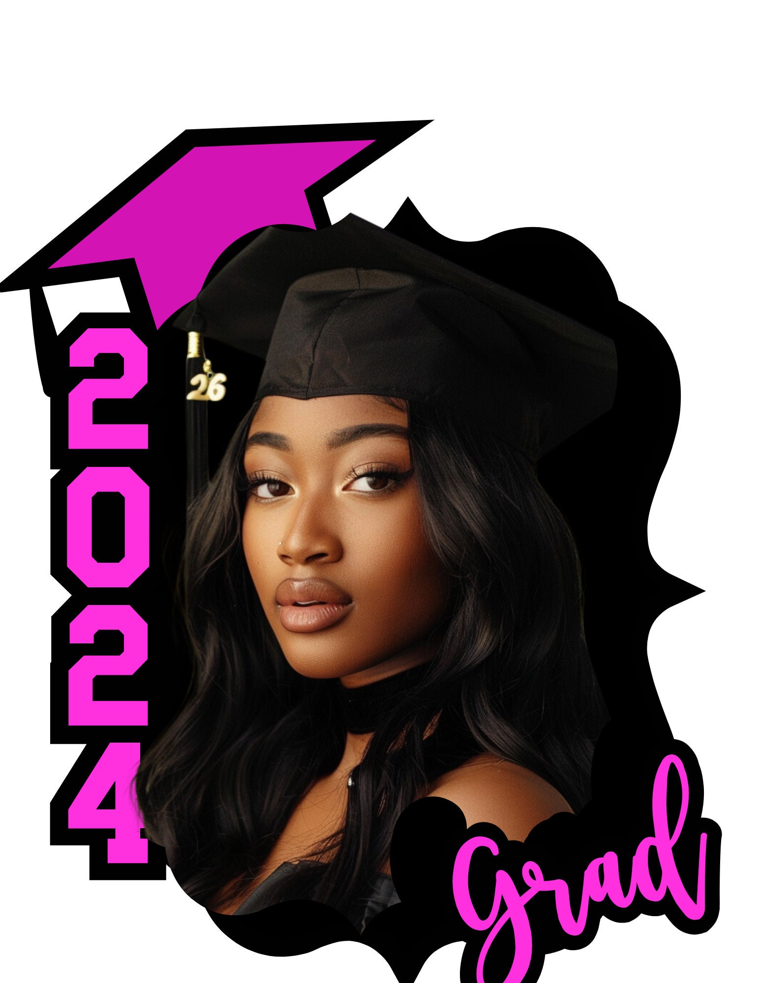 Editable Graduation Fan in Canva, 2024 Graduation Fan Design Template ...