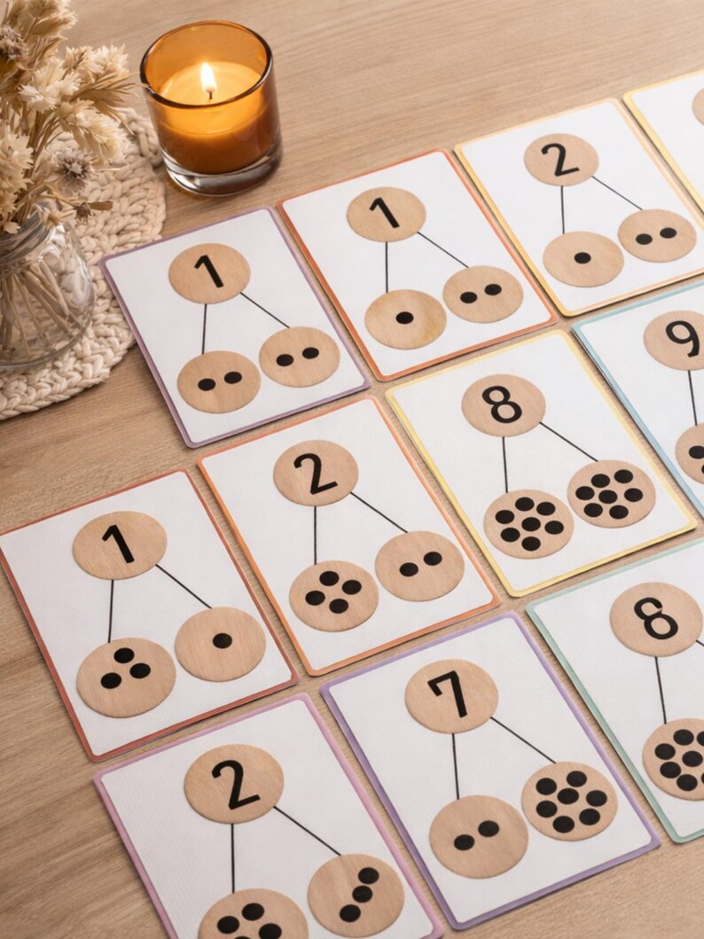 Number Bond Flashcards 0-10 | Math Loose Parts Activity (PDF) - Etsy