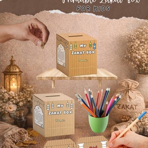 Ramadan Zakat Box Printable | Islamic Coloring Activity for Kids (PDF ...