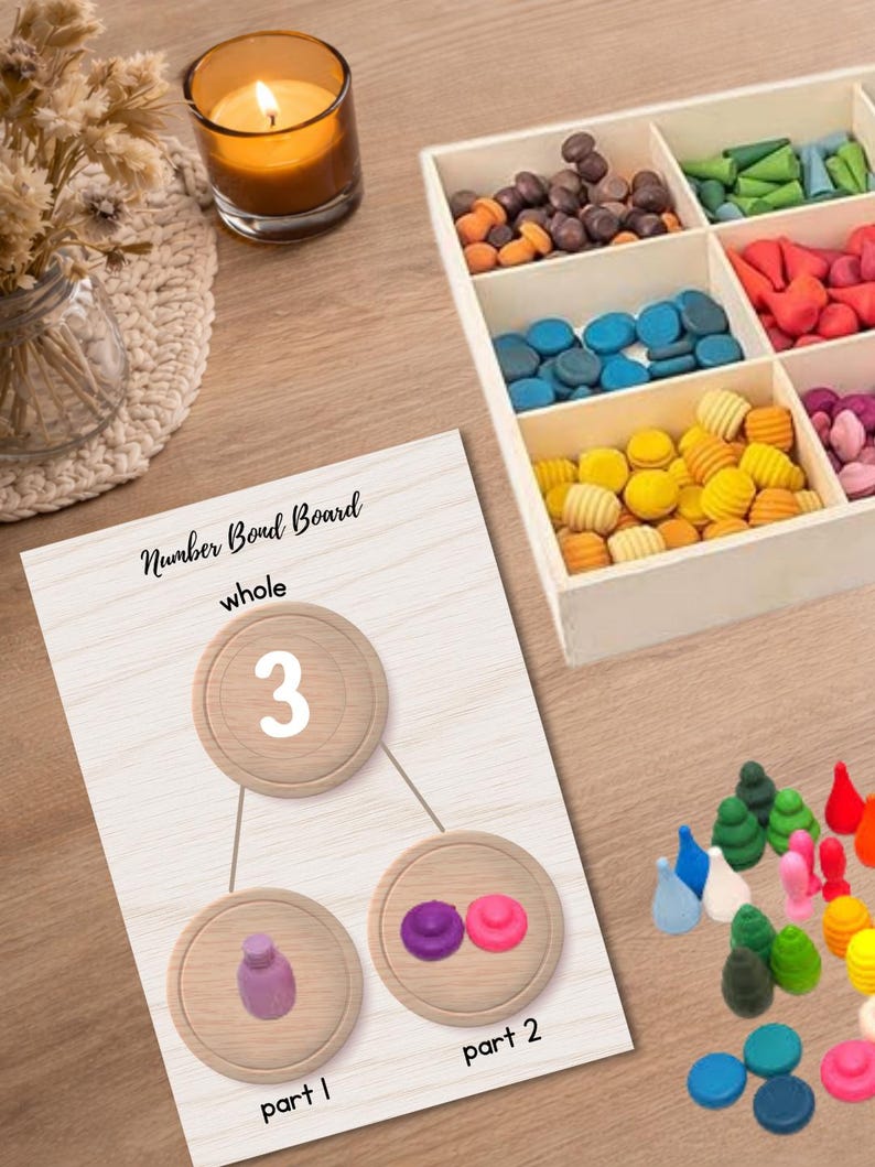 Number Bond Flashcards 0-10 | Math Loose Parts Activity (PDF) - Etsy