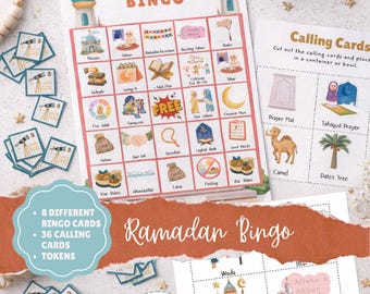 Ramadan Bingo Game | Islamic Family Activity (printable PDF) - Etsy