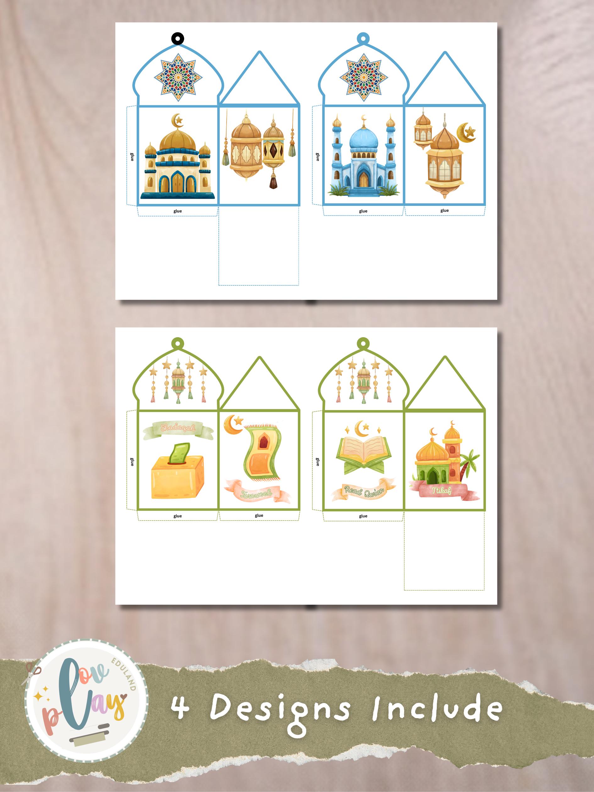 Ramadan Lantern Printable | Ramadan Kids Craft Activity (PDF Download ...