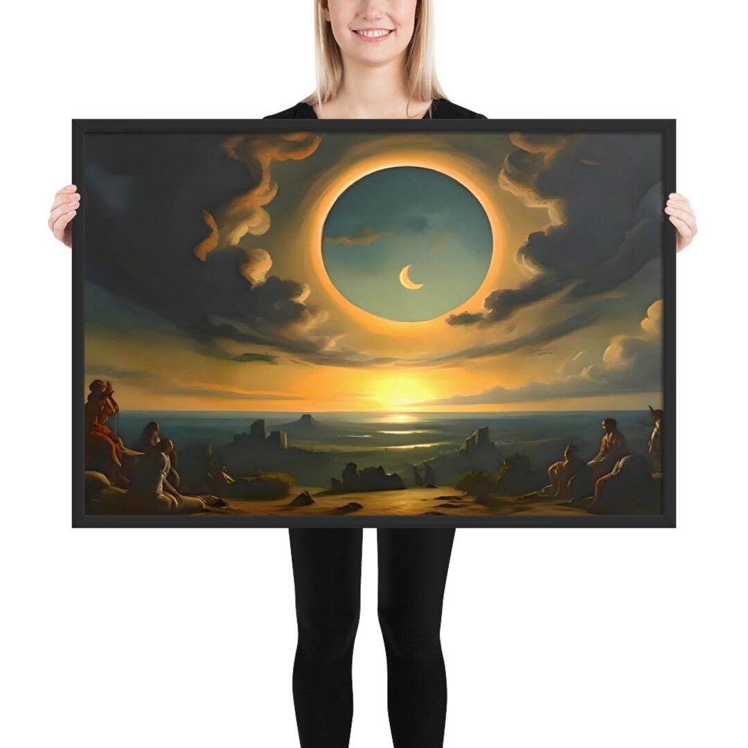 Fictional Eclipse, Eugene Delacroix Style Framed Poster, Rogue 68 ...