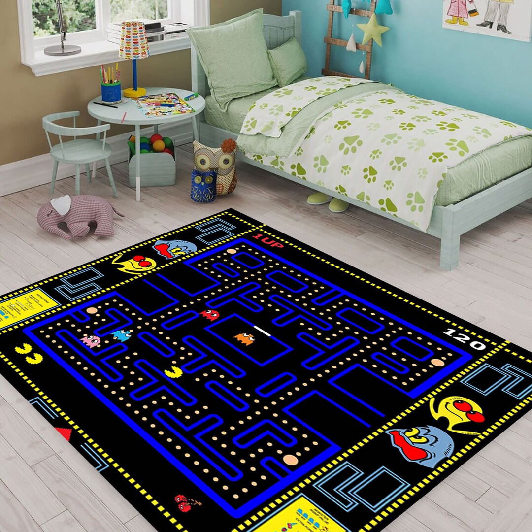 Video Game Rug, Gamer Rug, Atari Rug, Play Room, Game Room, Classic ...