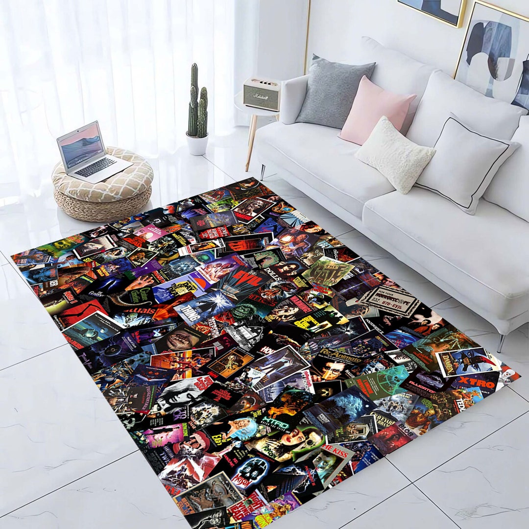 Horror Movie Rug,movie Rug,horror Rug,movie Decor,area Rug,living Room ...