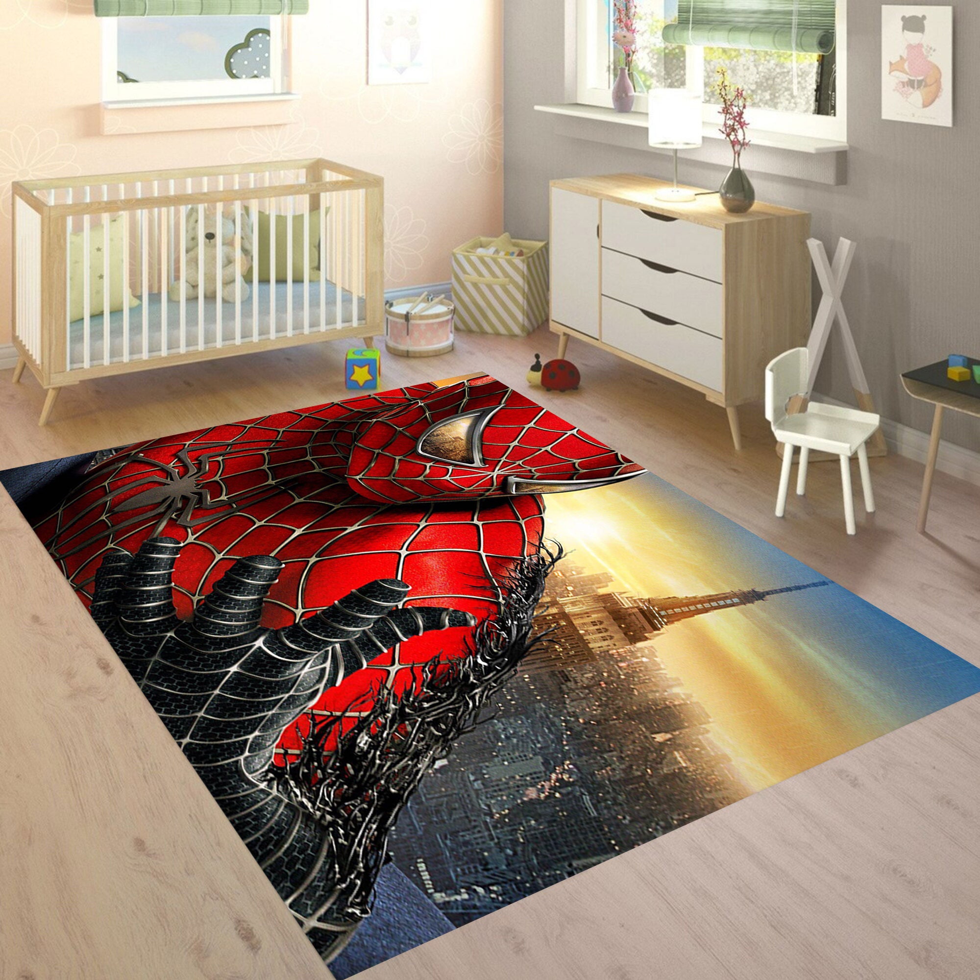 Spiderman, Spiderman Rug, Spider Man Rug, Kids Room Rug, Gift Spiderman ...