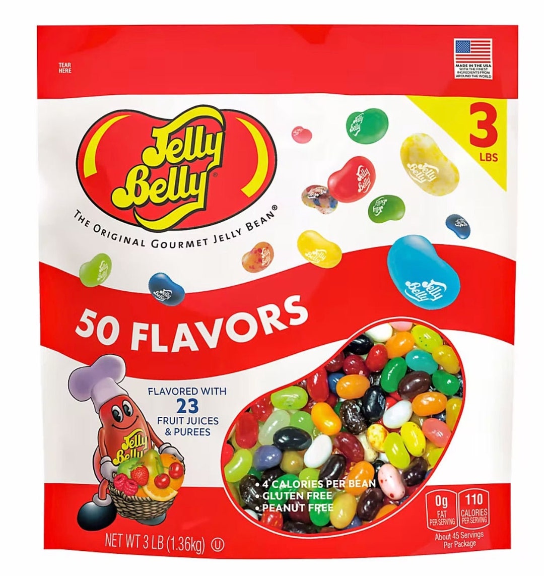 Jelly Belly 50 Flavor Gourmet Jelly Beans, 3 Lbs. - Etsy