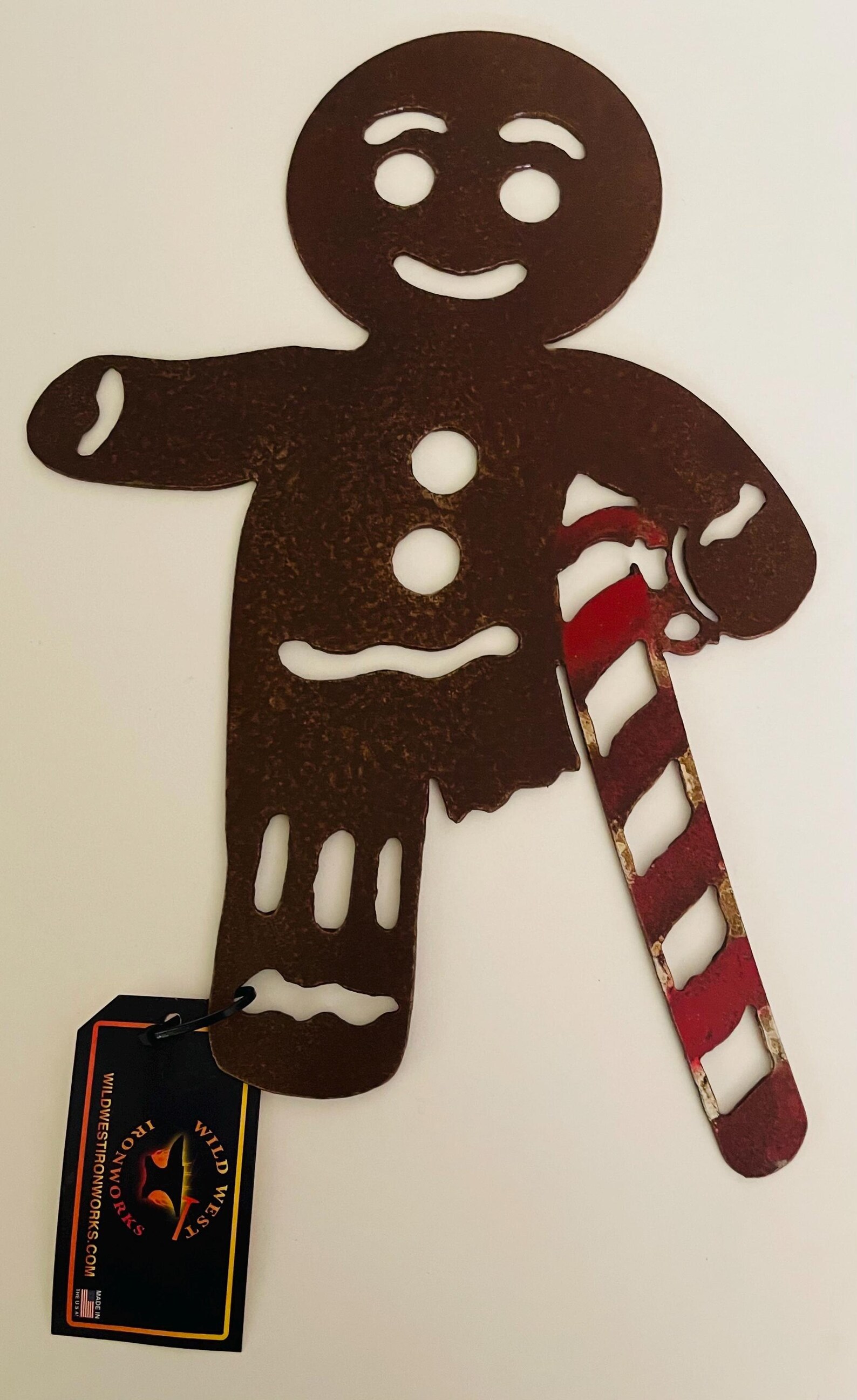 Gingerbread Man Metal Art Gingy Candycane Cane Shrek Christmas - Etsy