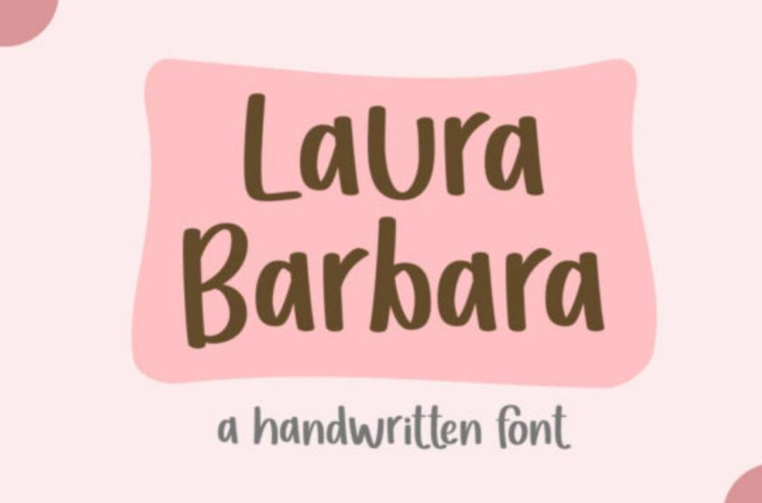 Laura Barbara Font, Handwritten Font, Cricut Font, Casual Font, Modern ...