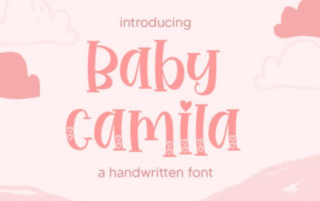 Baby Camila Font, Cricut Font, Casual Font, Modern Font, Fonts for Crafts, Cursive Font ...