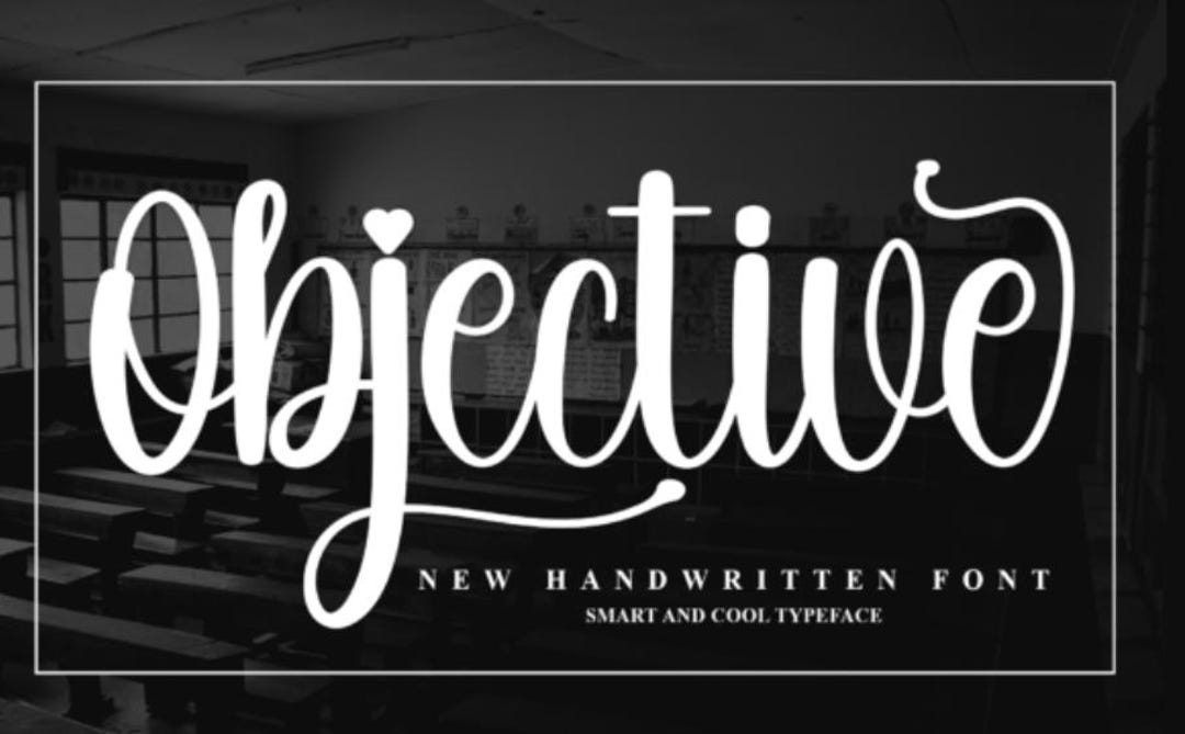Objective Font, Elegant Font, Classic Font, Swirly Font, Handwritten ...