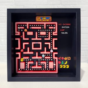 Ms. Pac-man Shadow Box 3D Diorama 10.5” X 10.5” X 2.5” - Fan Art ...