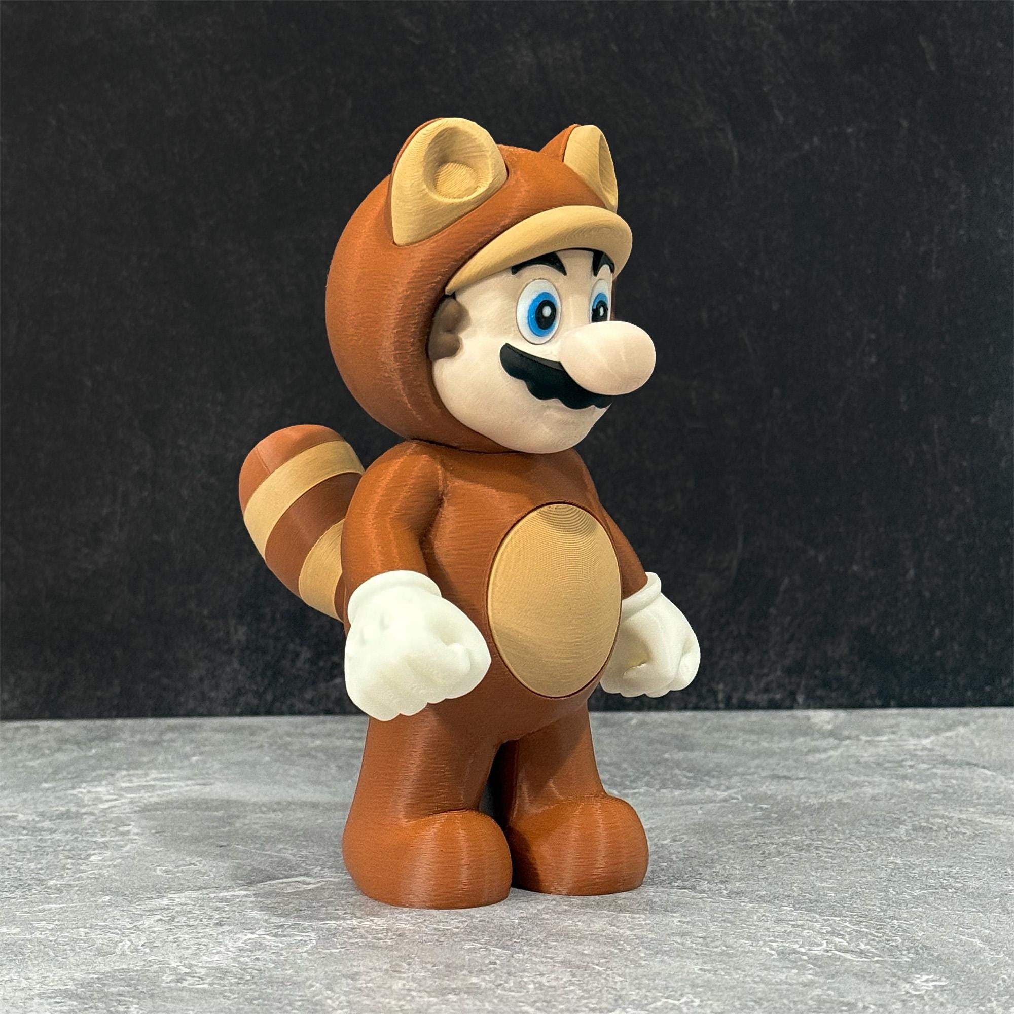Tanooki Mario 3D Printed Figure - Collectible, Fan Art, Arcade & Gaming ...