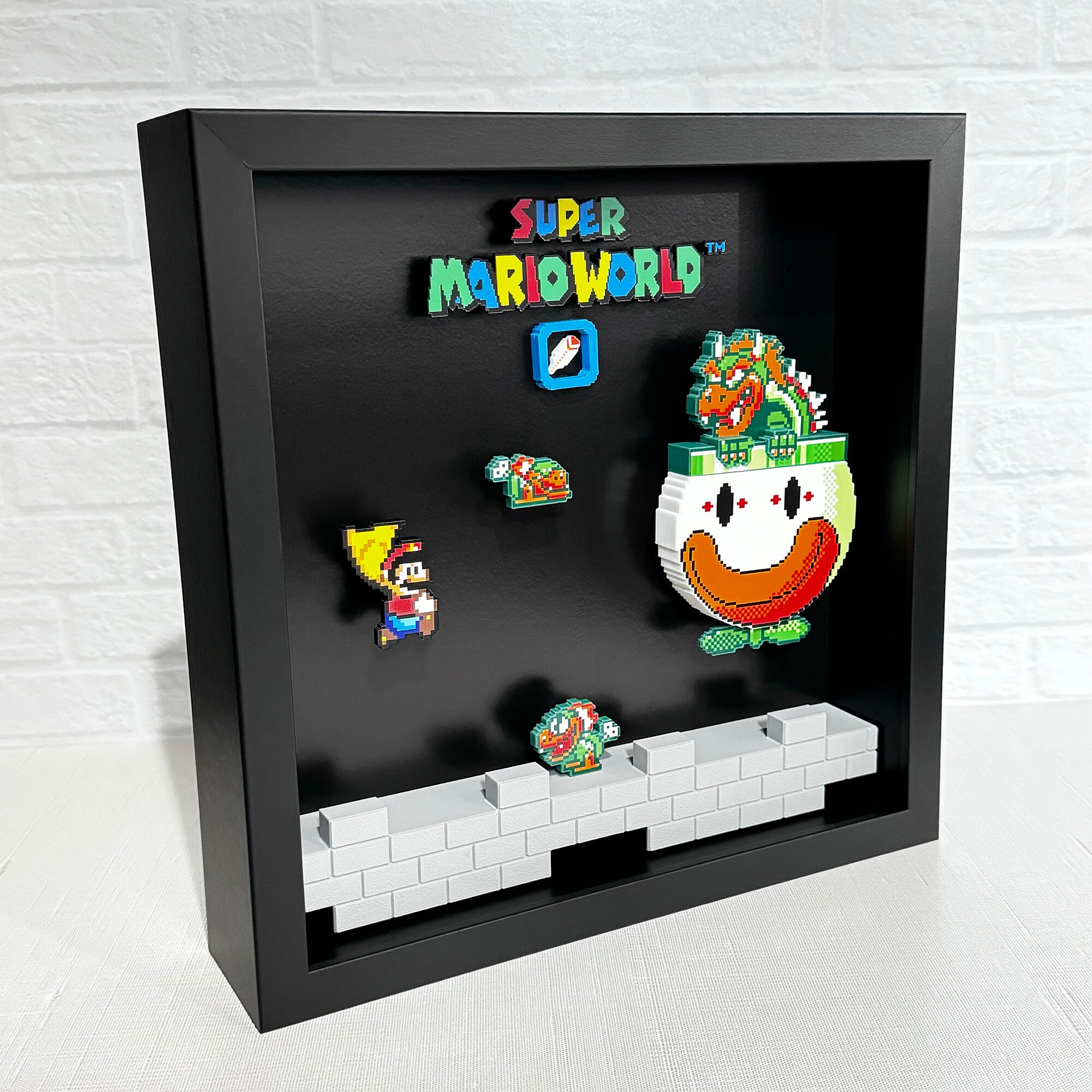 Super Mario World Shadow Box 3D Diorama 10.5 X 10.5 X 2.5 Retro Game ...