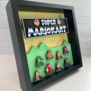 Super Mario Kart Shadow Box 3D Diorama 10.5” X 10.5” X 2.5” - Title ...