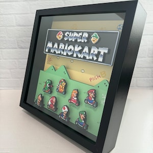 Super Mario Kart Shadow Box 3D Diorama 10.5” X 10.5” X 2.5” - Title ...