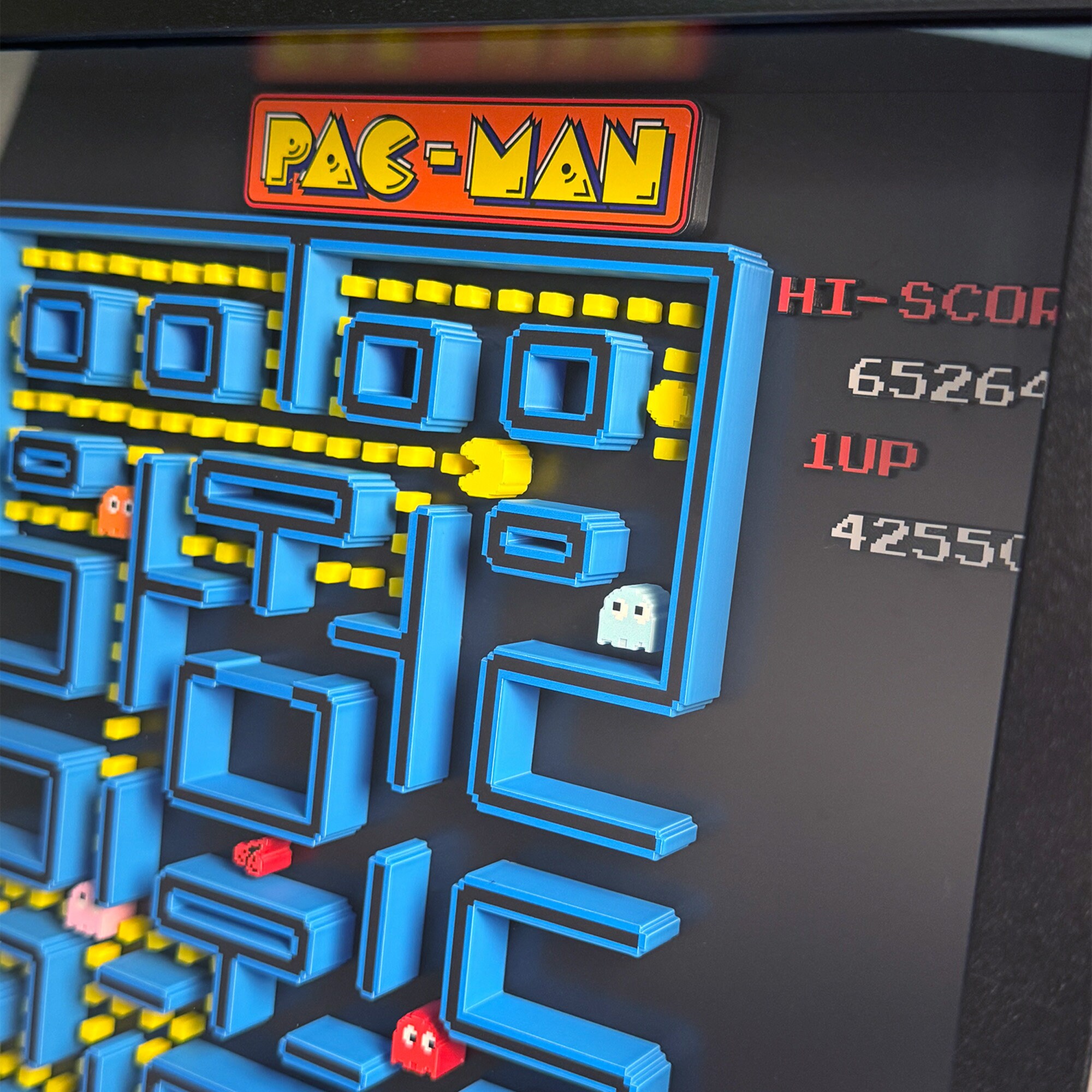 Pac-man Shadow Box 3D Diorama 10.5 X 10.5 X 2.5 Retro Game, Arcade ...