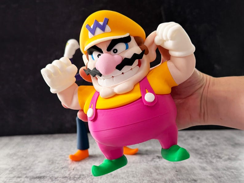 Wario and Waluigi 3D Printed Figure - Collectible, Fan Art, Arcade ...