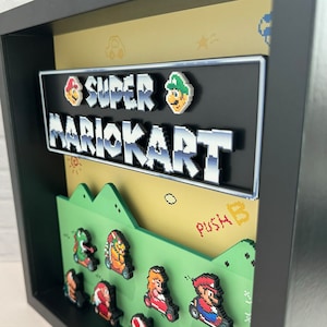 Super Mario Kart Shadow Box 3D Diorama 10.5” X 10.5” X 2.5” - Title ...