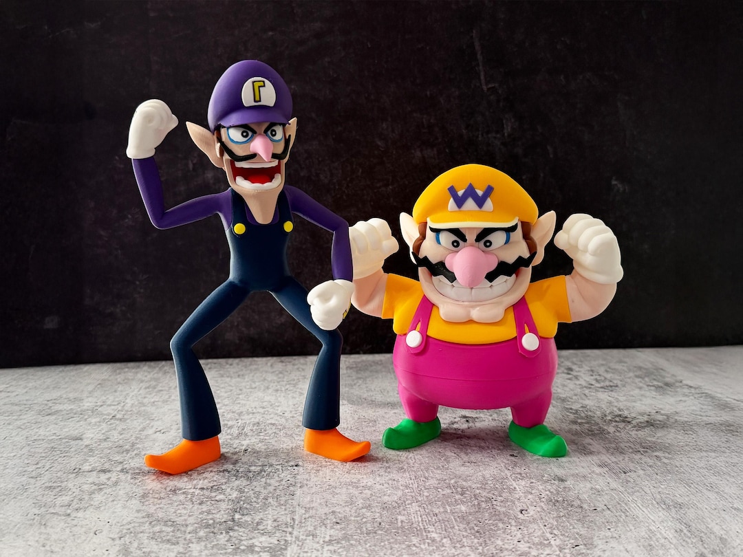 Wario and Waluigi 3D Printed Figure - Collectible, Fan Art, Arcade ...