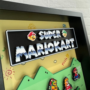 Super Mario Kart Shadow Box 3D Diorama 10.5” X 10.5” X 2.5” - Title ...
