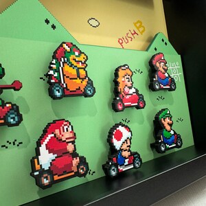 Super Mario Kart Shadow Box 3D Diorama 10.5 X 10.5 X 2.5 Title Screen ...