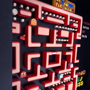 Ms. Pac-man Shadow Box 3D Diorama 10.5” X 10.5” X 2.5” - Fan Art ...
